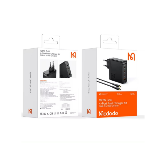 Mcdodo 4-Port Fast Charge 100W GaN Charger Set 3C+1A GaN Fast Charger ...