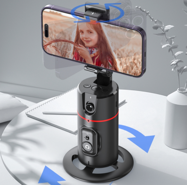 Intelligent AI Face Tracking Phone Gimbal 360° Rotation Face Tracking ...