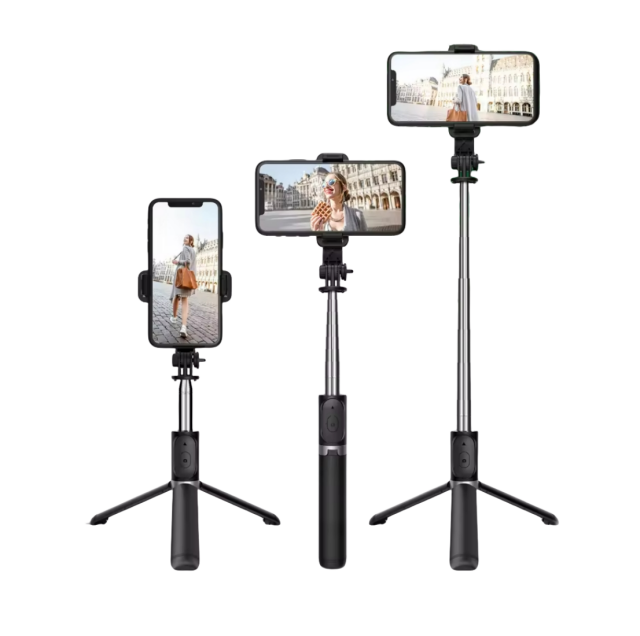 Foldable Bluetooth Wireless Remote Selfie Stick Stable Tripod Stand 360 ...