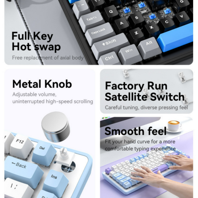 Stock Wholesale Colorful Mechanical Keyboard - Techfita