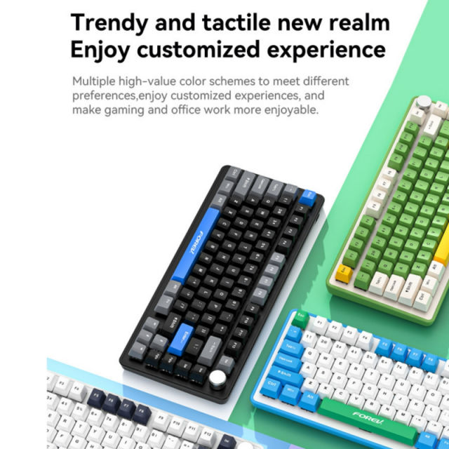 Stock Wholesale Colorful Mechanical Keyboard - Techfita